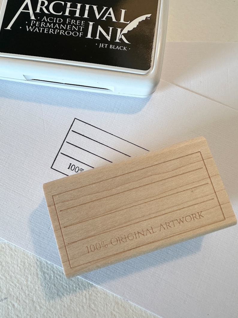 Artwork Label Stamp, Certificate of Authenticity, Includes Ink Pad - Etsy