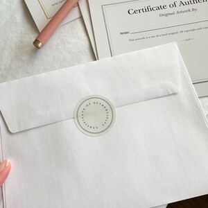 Certificate of Authenticity Envelope Sticker Seal | Gold Foil, Silver ...
