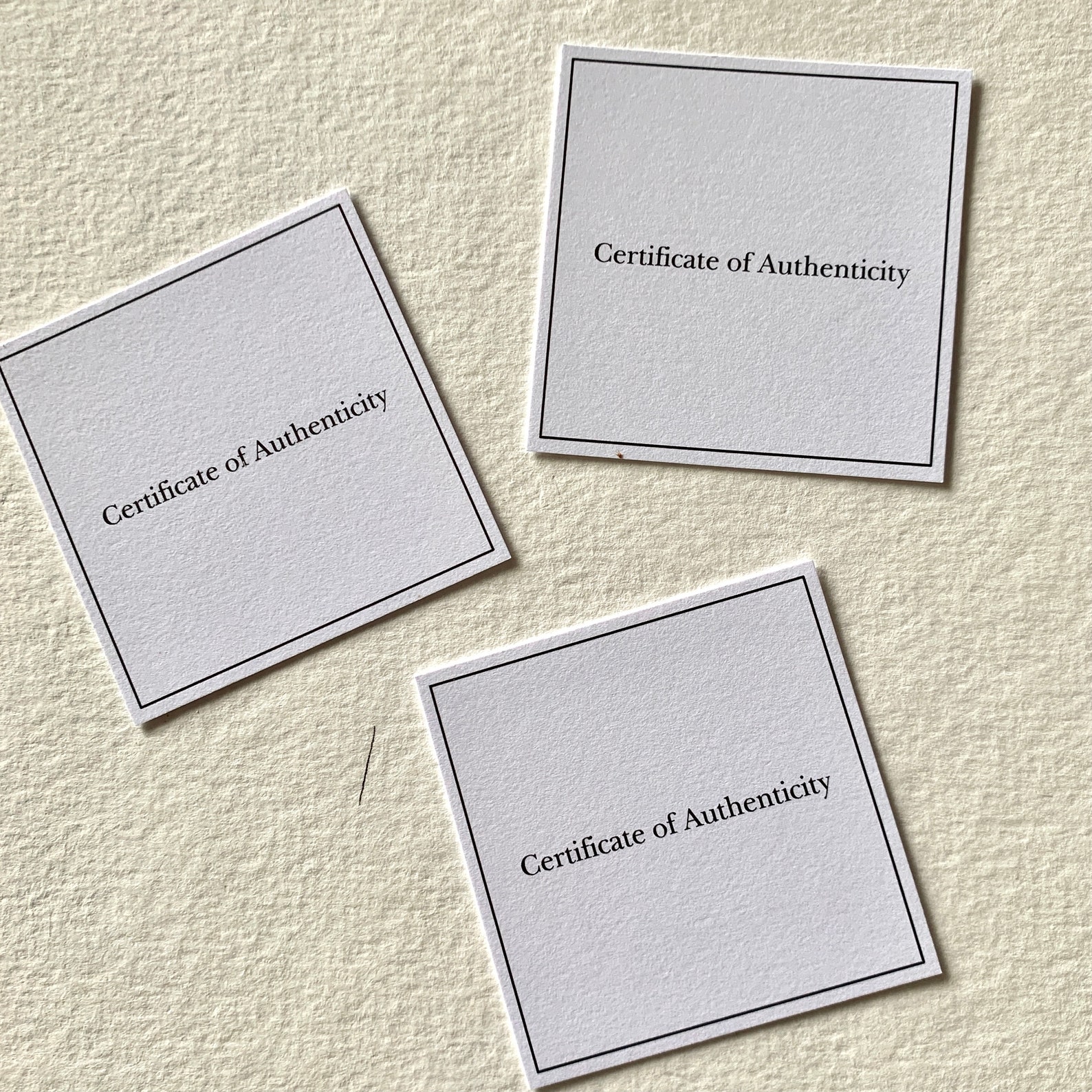 Miniature Fillable Certificate of Authenticity Cards for | Etsy Canada