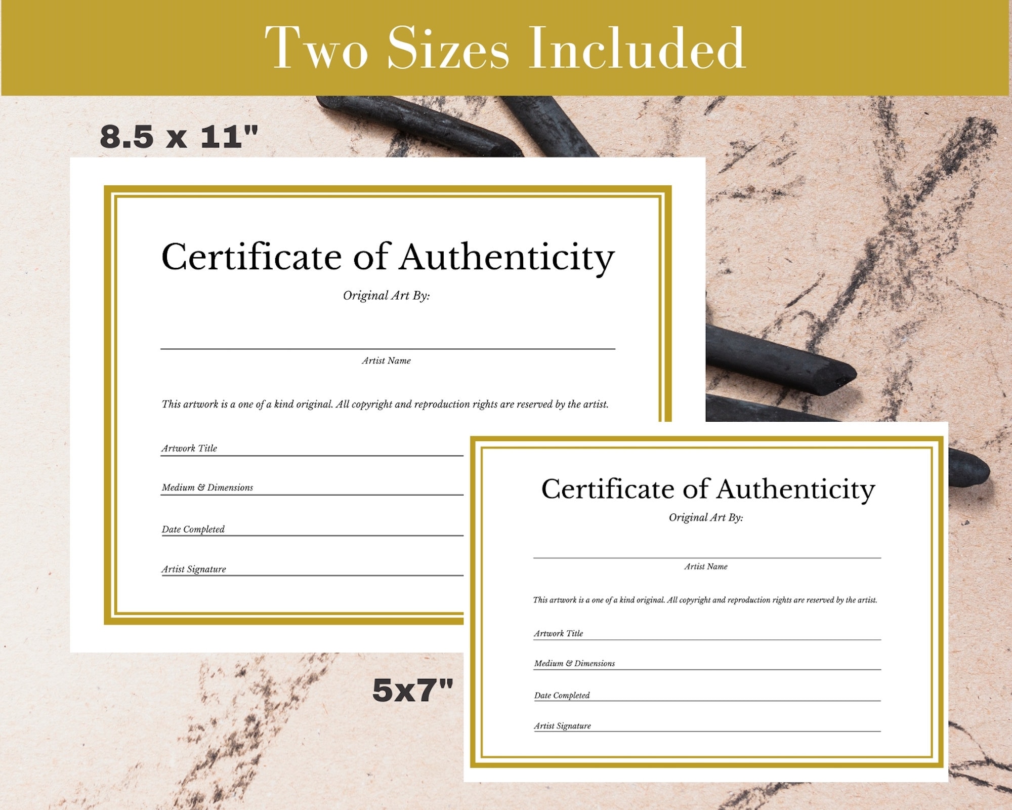 Certificate Of Authenticity Template Autograph