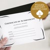 Miniature, Gold Foil Certificate of Authenticity Cards for Art - Etsy