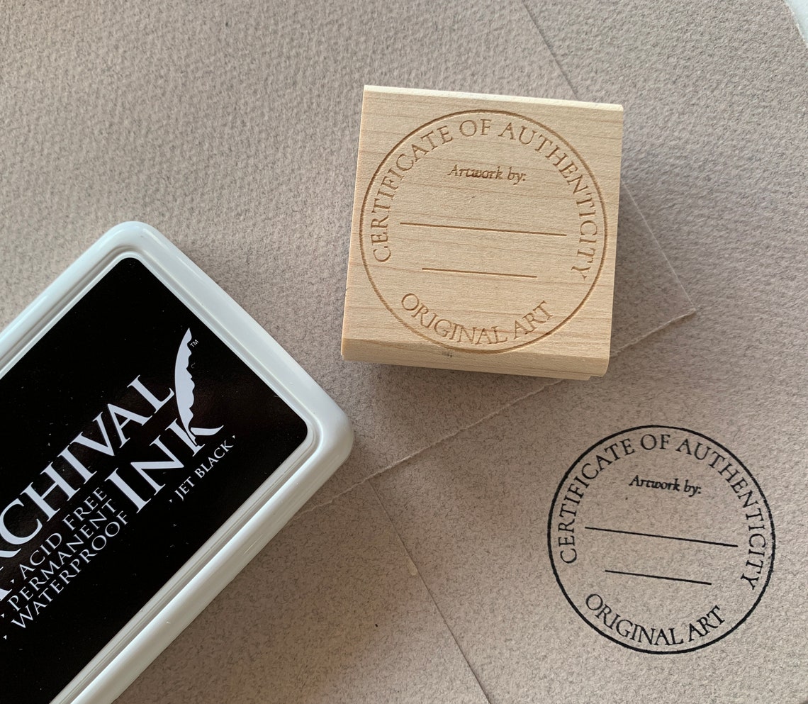 Certificate of Authenticity Stamp for Original Art - Etsy
