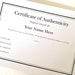 Personalized, Fillable Certificate of Authenticity Cards for Original ...