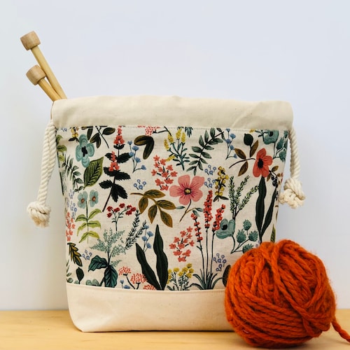 NEW Craft Project Bag Knitting Bag Crochet Bag Rifle Paper - Etsy