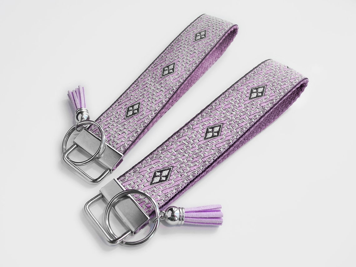 Wristlet Keychain Car Key Lanyard Tassel Key Fob Fabric - Etsy