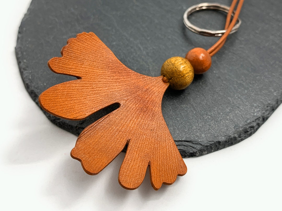 Ginkgo Leaf Key Fob Gingko Leave Pendant for Your Car Keys - Etsy