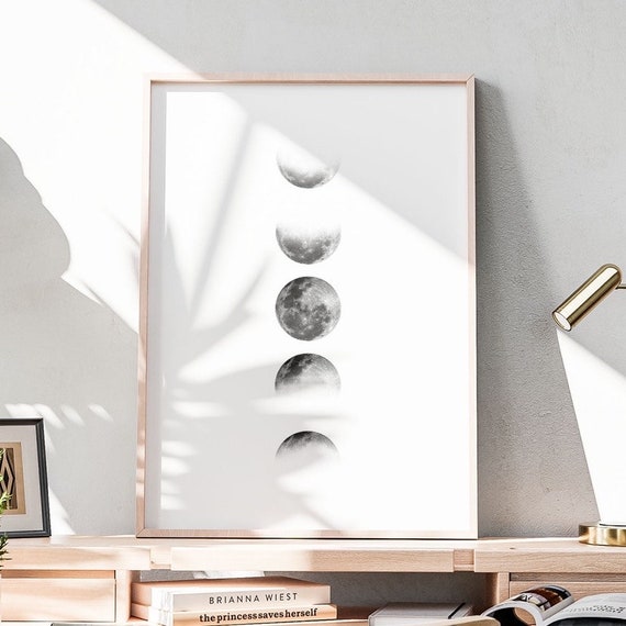 Stages of the Moon Print Nursery Poster Baby Shower Gift - Etsy UK