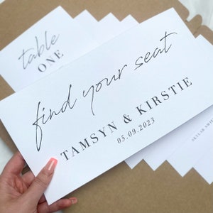 Table Seating Plan Card, Personalised Seating Plan, Elegant Decor ...