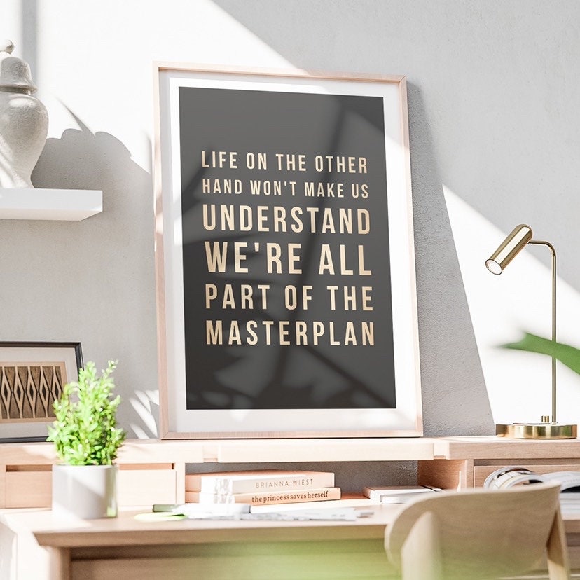 The Masterplan Lyrics / Oasis Wall Art Print / Oasis Gift / - Etsy ...