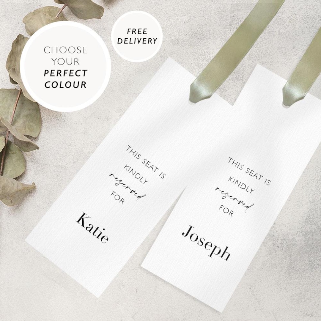 Seat Name Reserved Seat Sign for Ceremony Reserved Sign Wedding ...
