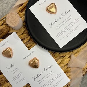 Personalised Chocolate Heart Favours Love is Sweet Chocolate Favours ...