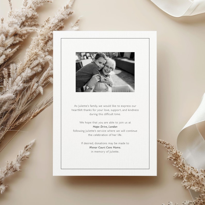 Funeral Order of Service Booklet Digital Template Luxury Funeral ...