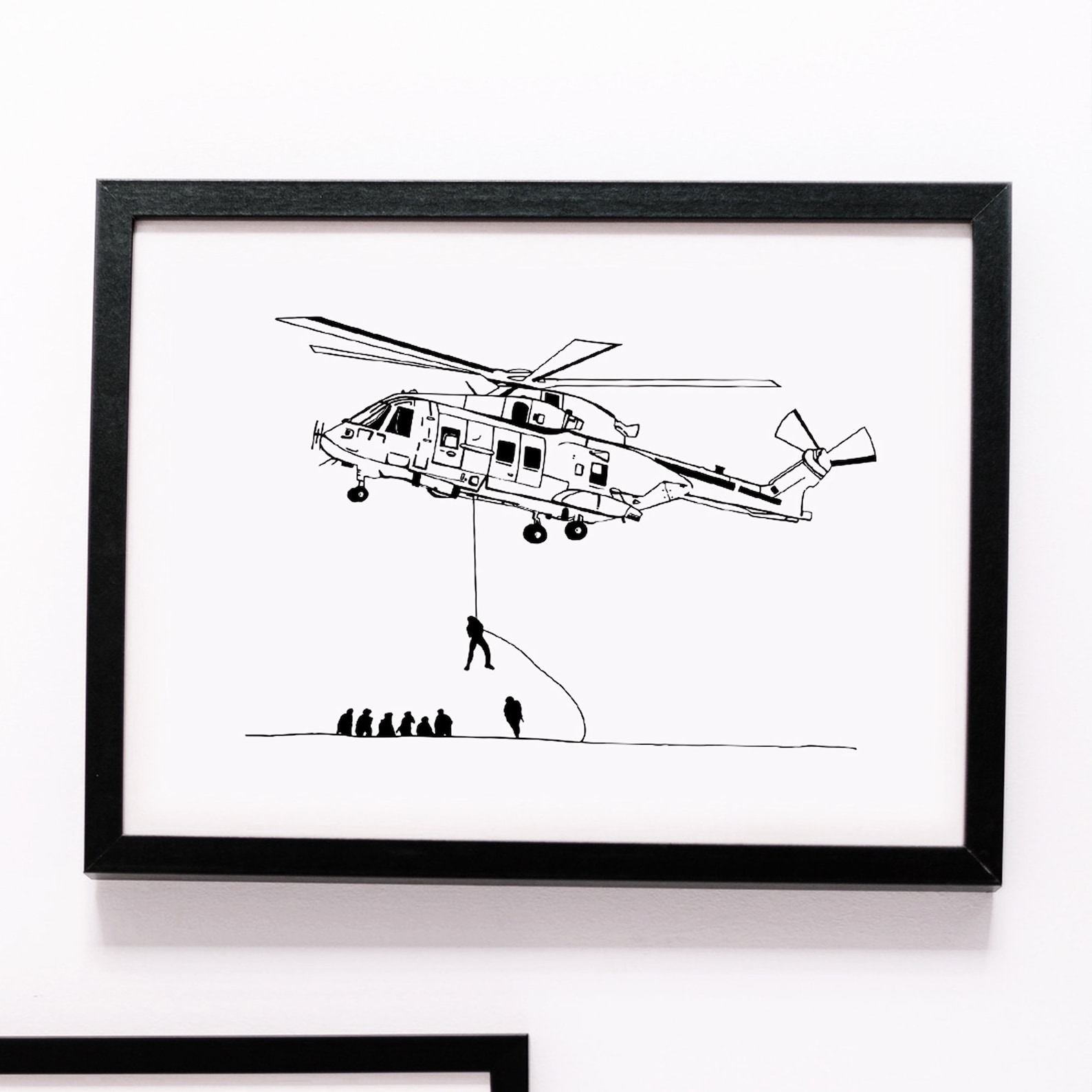 Merlin Helicopter Armed Forces Print Poster Home Decor Wall - Etsy France