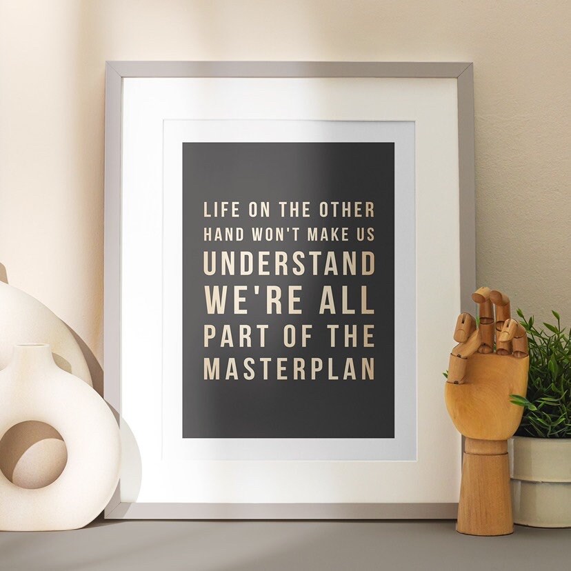 The Masterplan Lyrics / Oasis Wall Art Print / Oasis Gift / - Etsy ...