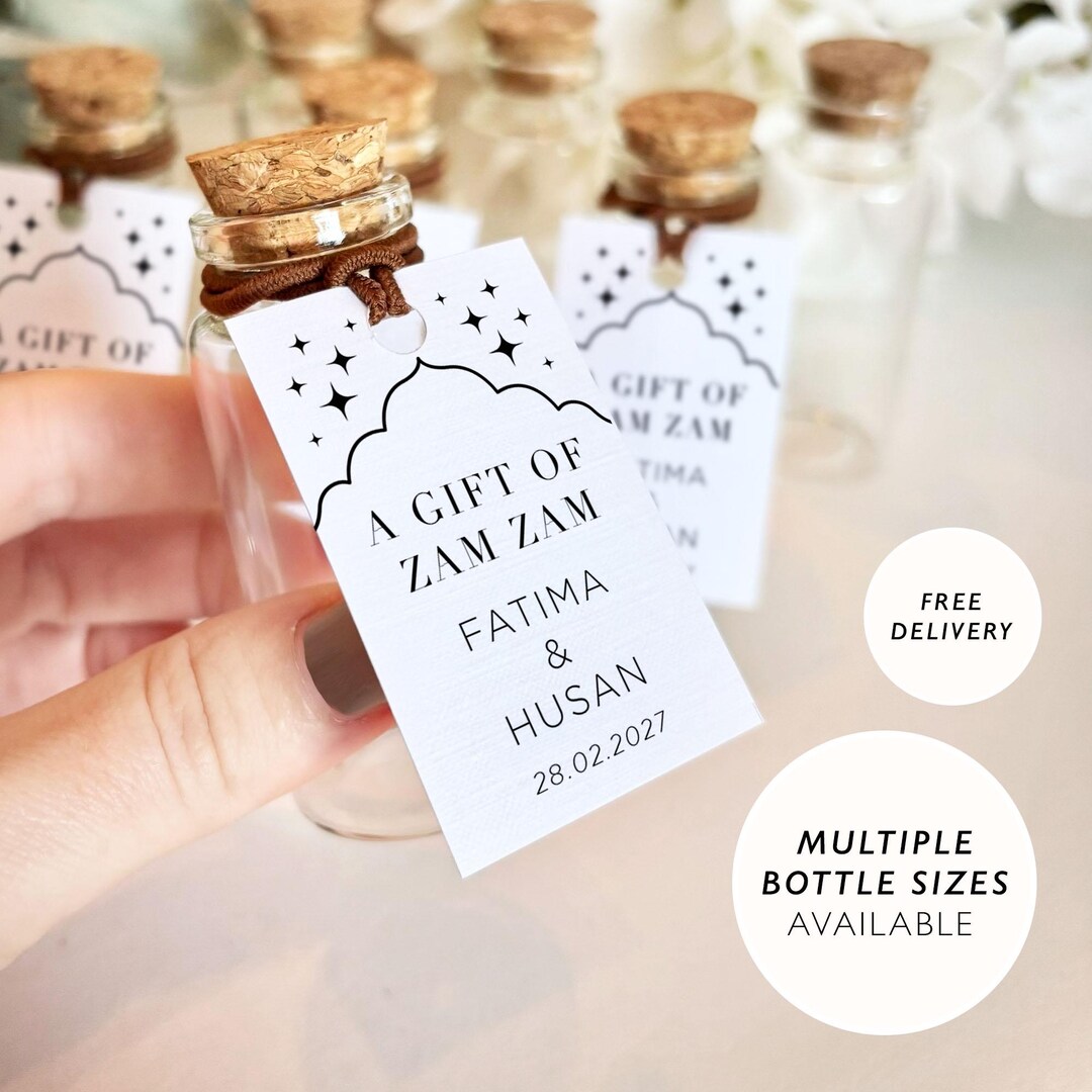 Zam Zam Water Bottle Favour Islamic Wedding Favours Bottle Zam Ready ...