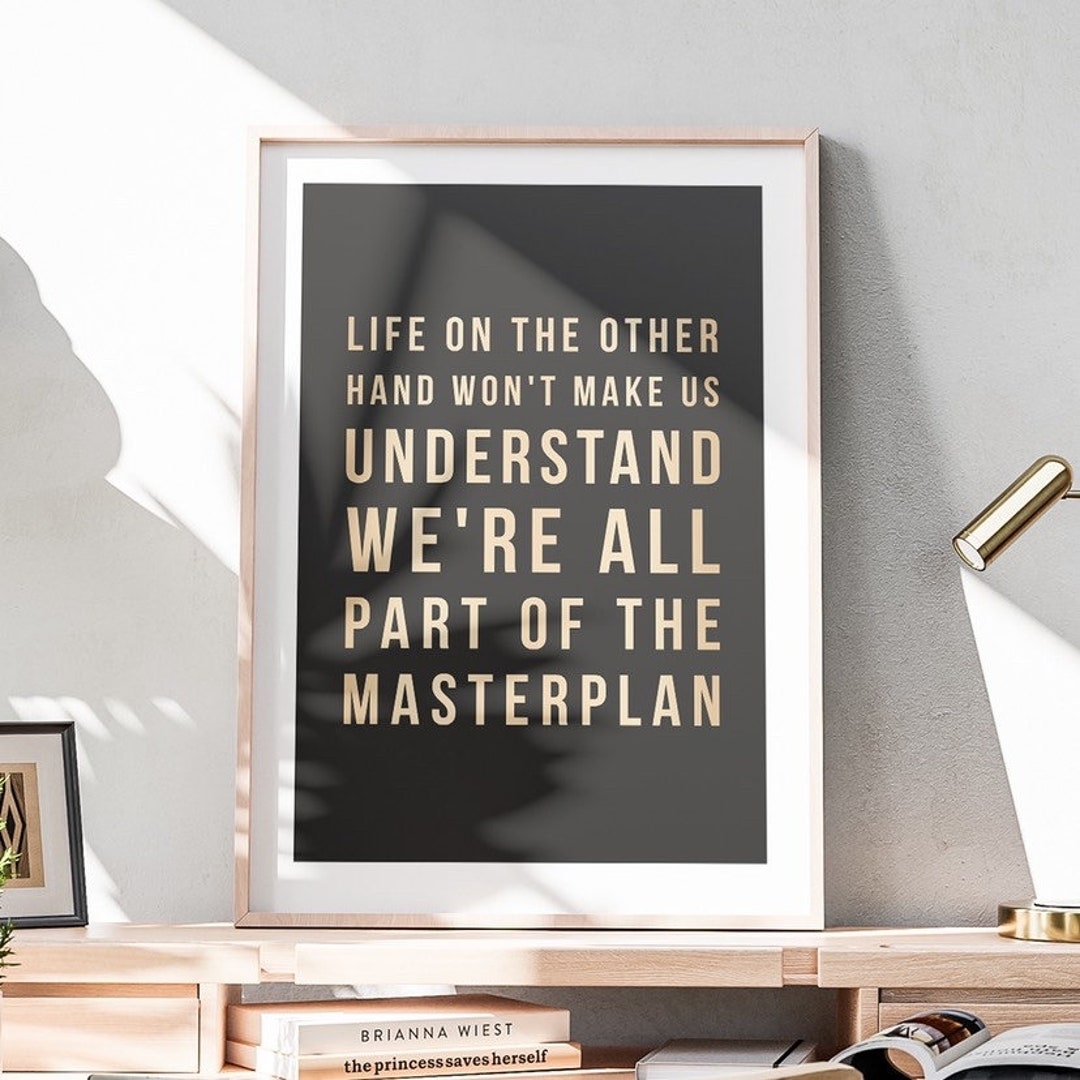 The Masterplan Oasis – Song Lyric Wall Art Print, Music Poster, Gift for Fans - Etsy