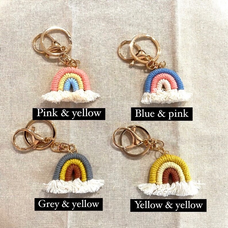 Thank You Gift, Small Thank You Gift, Thank You Key Ring, Rainbow Key ...