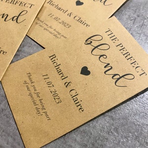 The Perfect Blend Tea Wedding Favours, Table Decorations, Tea Favours ...