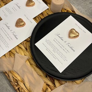 Personalised Chocolate Heart Favours Love is Sweet Chocolate Favours ...