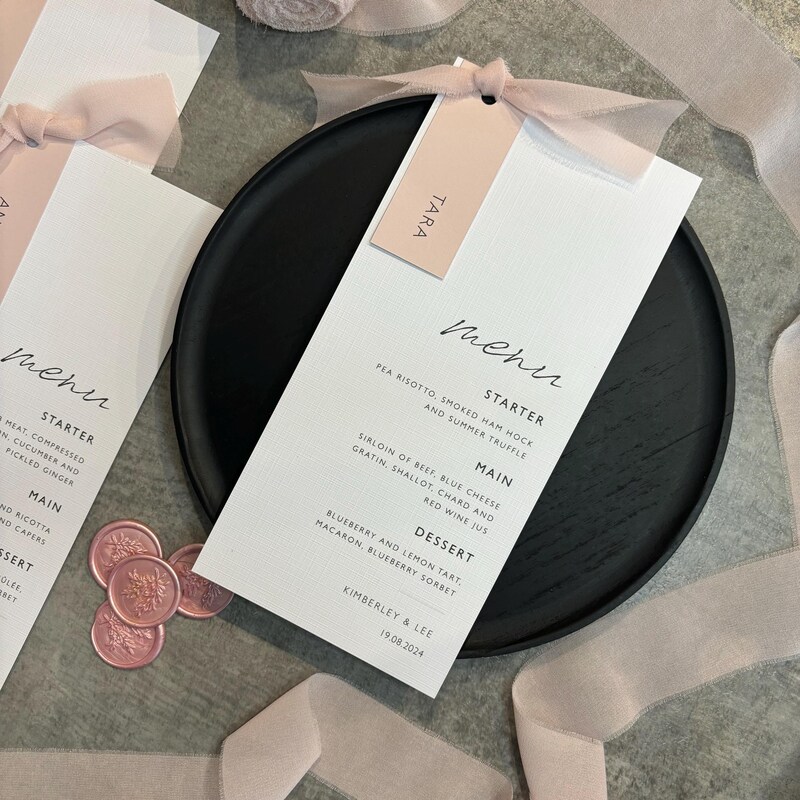 Luxury Menu Cards - Etsy