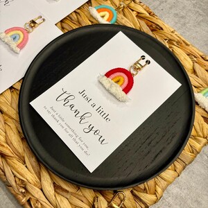 Thank You Gift, Small Thank You Gift, Thank You Key Ring, Rainbow Key ...