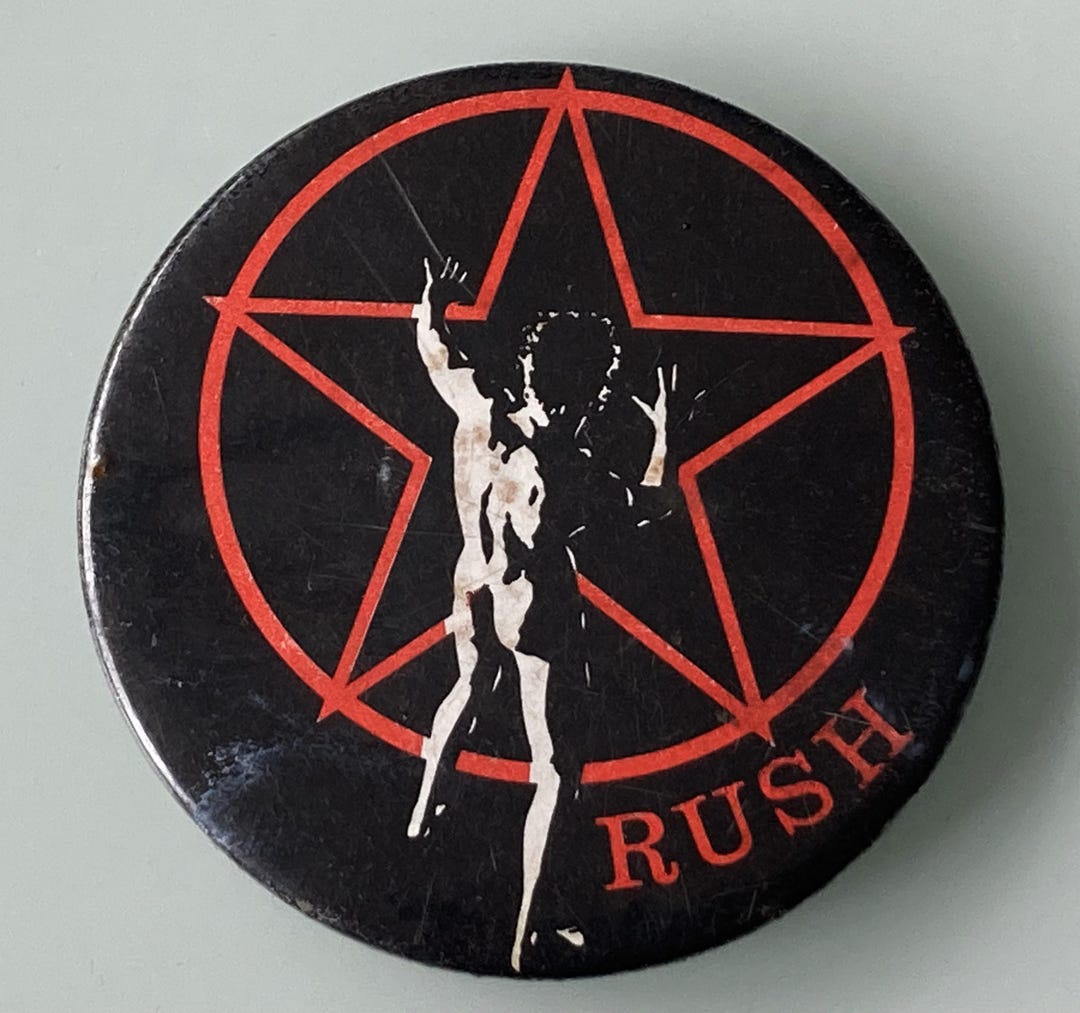 RUSH Starman 2112 Large Vintage Metal Pin Badge From the 1970's - Etsy