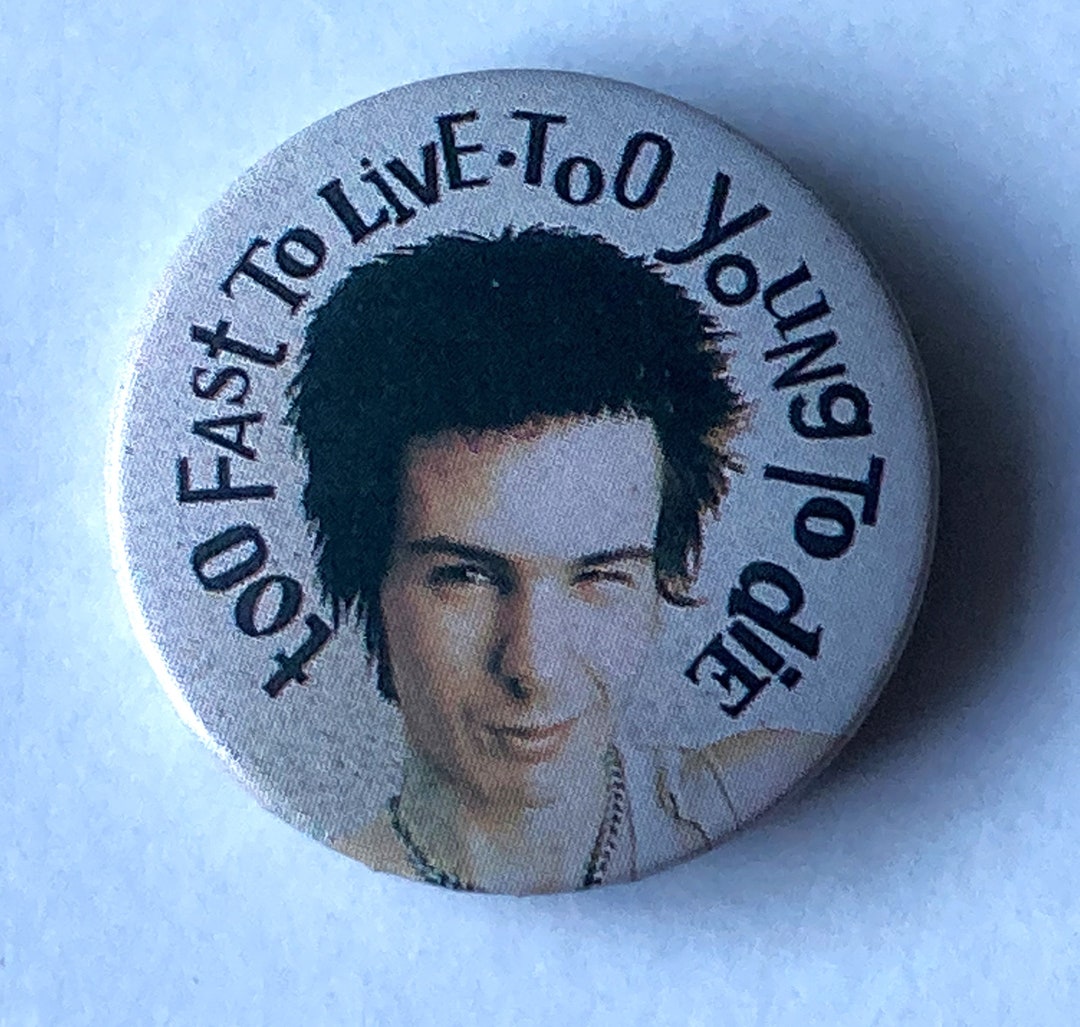 Sid Vicious Sex Pistols Small Vintage Metal Button Badge From The Uk