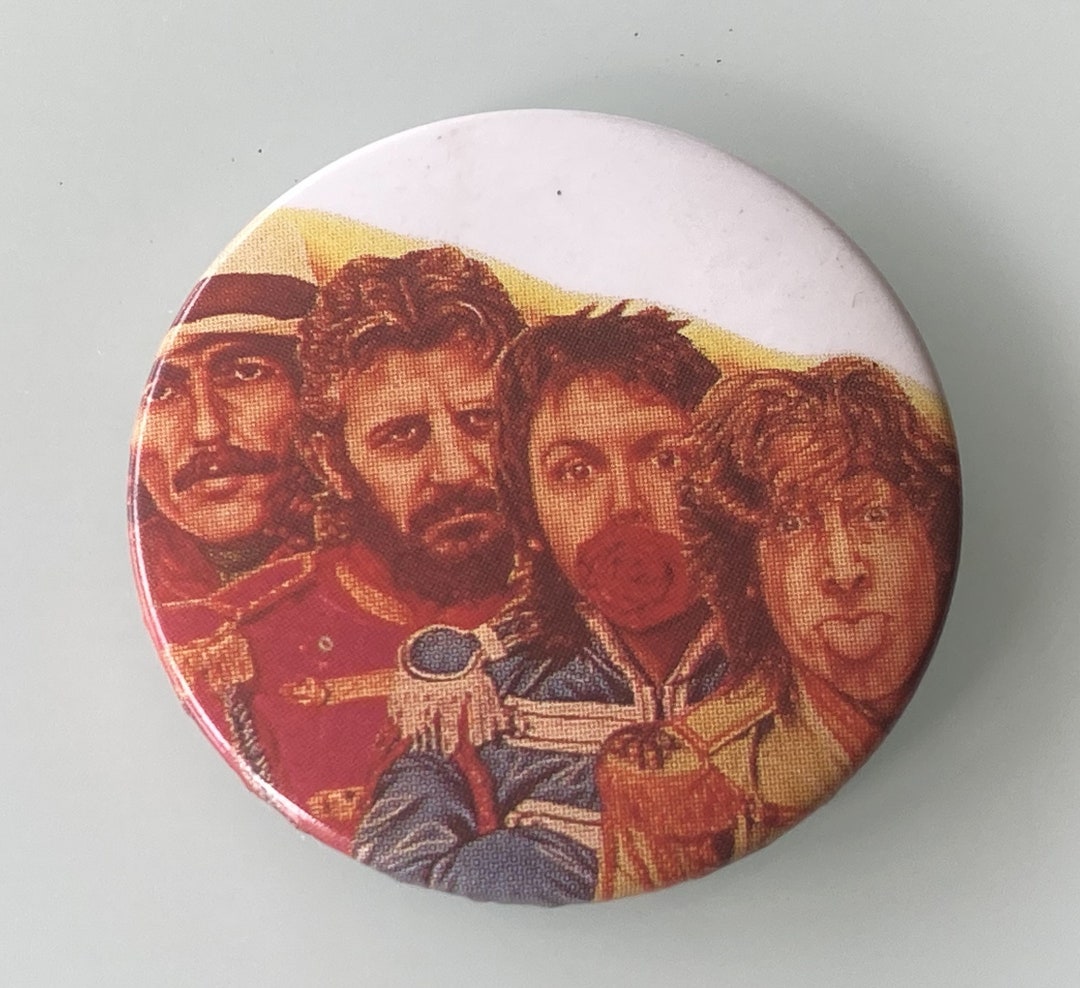 The Beatles Sgt. Peppers Cartoon Vintage Metal Pin Badge From the 1980 ...