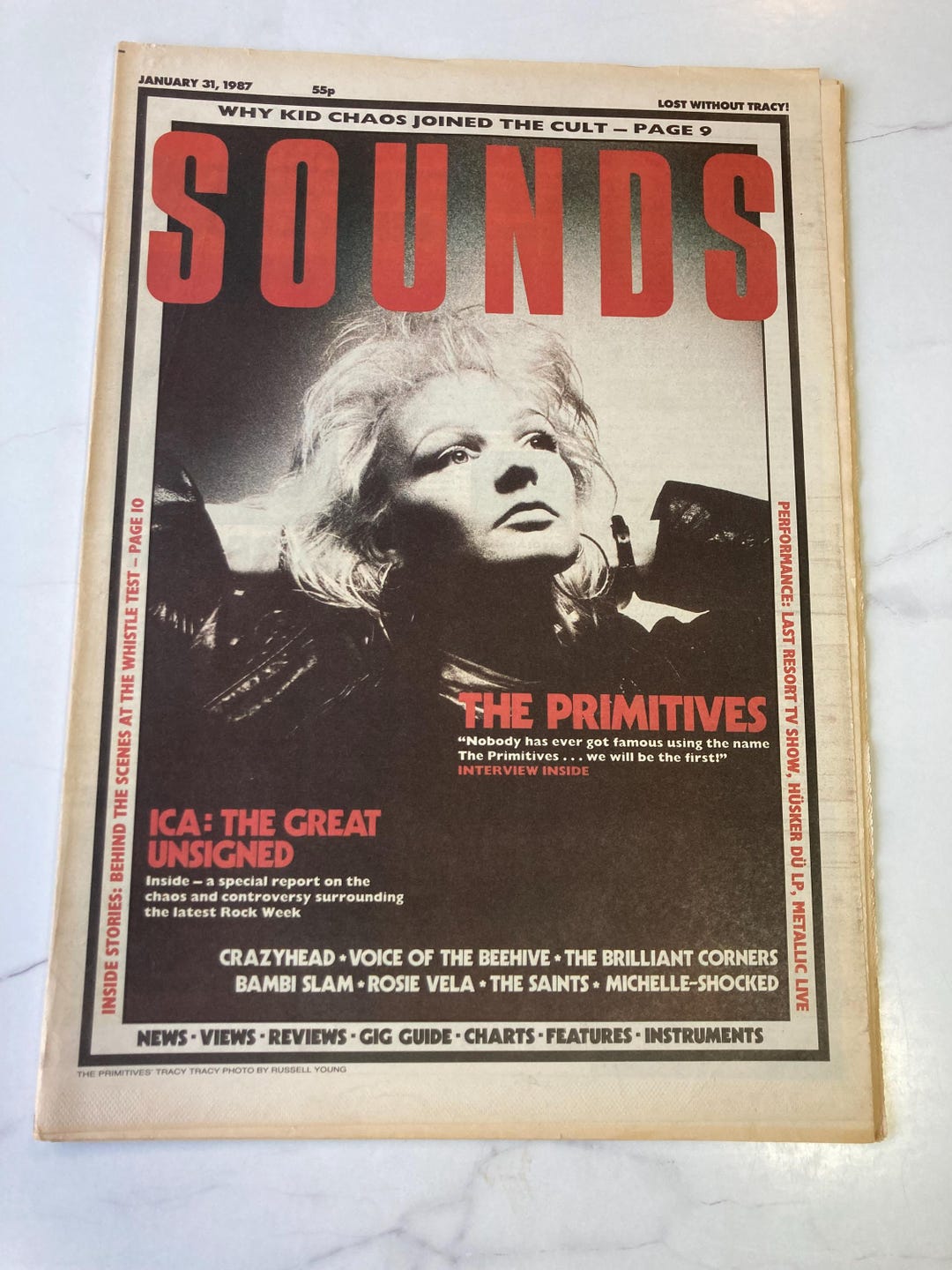 Sounds UK Music Magazine January 1987 the Primitives Cover + Article ...