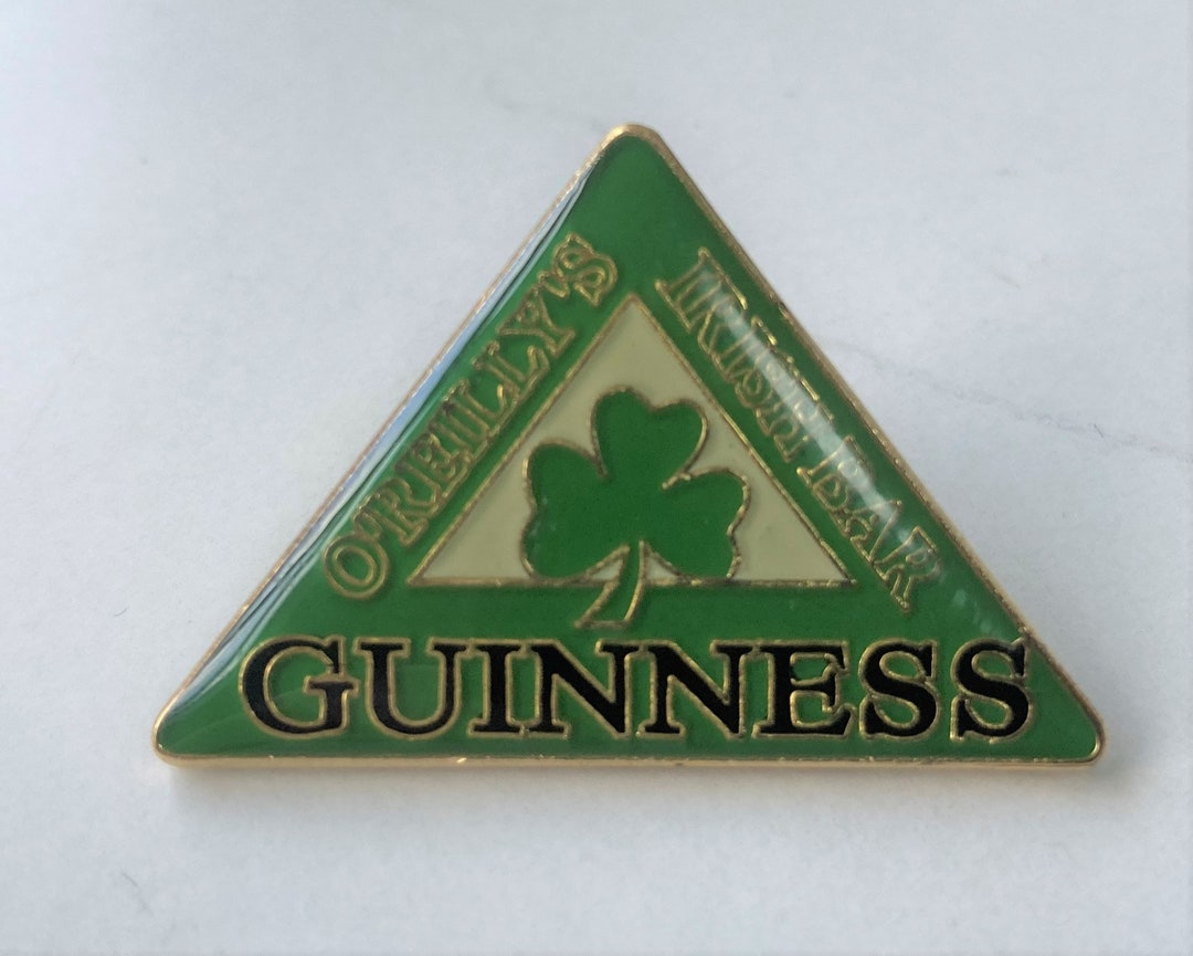 GUINNESS O'reilly's Bar Vintage Shaped Metal Pin Badge Made in the 1990 ...