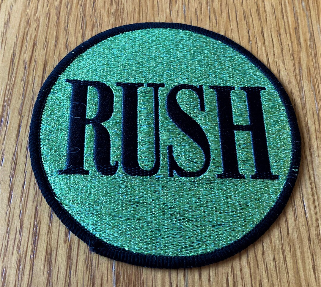 RUSH Vintage Sew on Glitter Patch Made in the UK in the - Etsy