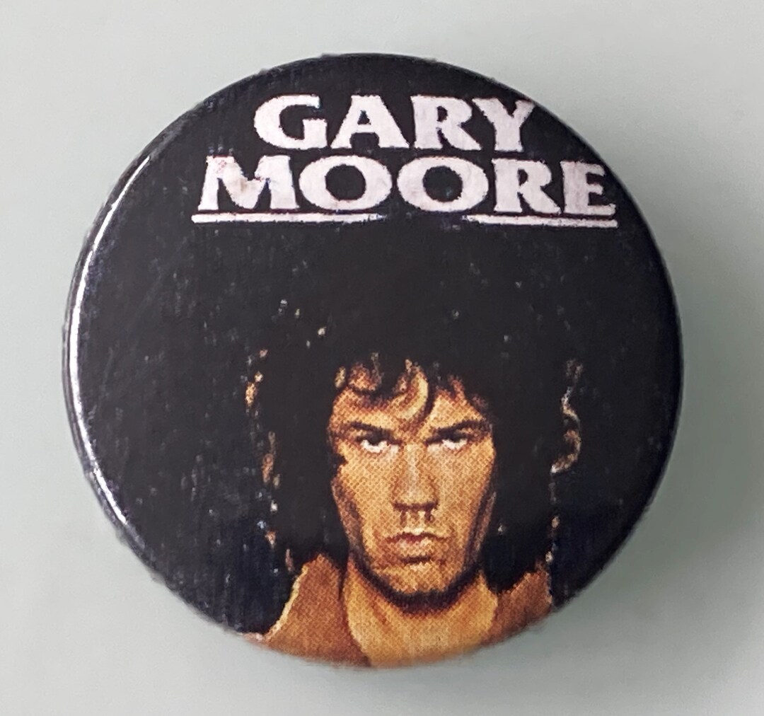Gary Moore Small Vintage Button Style Metal Pin Badge From the 1980's ...