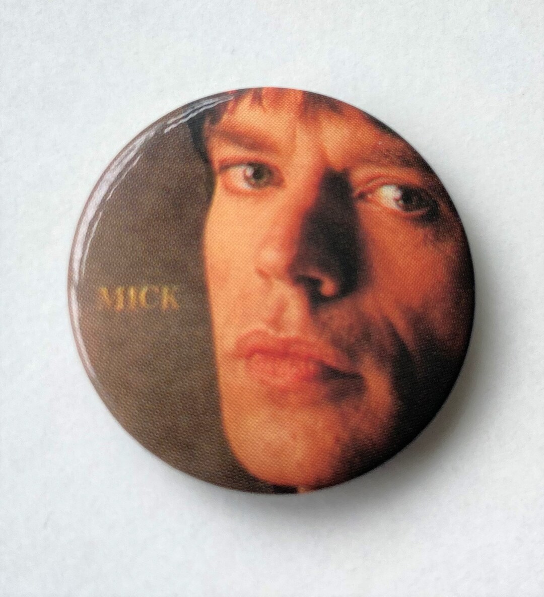 ROLLING STONES Mick Jagger Vintage Button Style Metal Pin Badge From ...