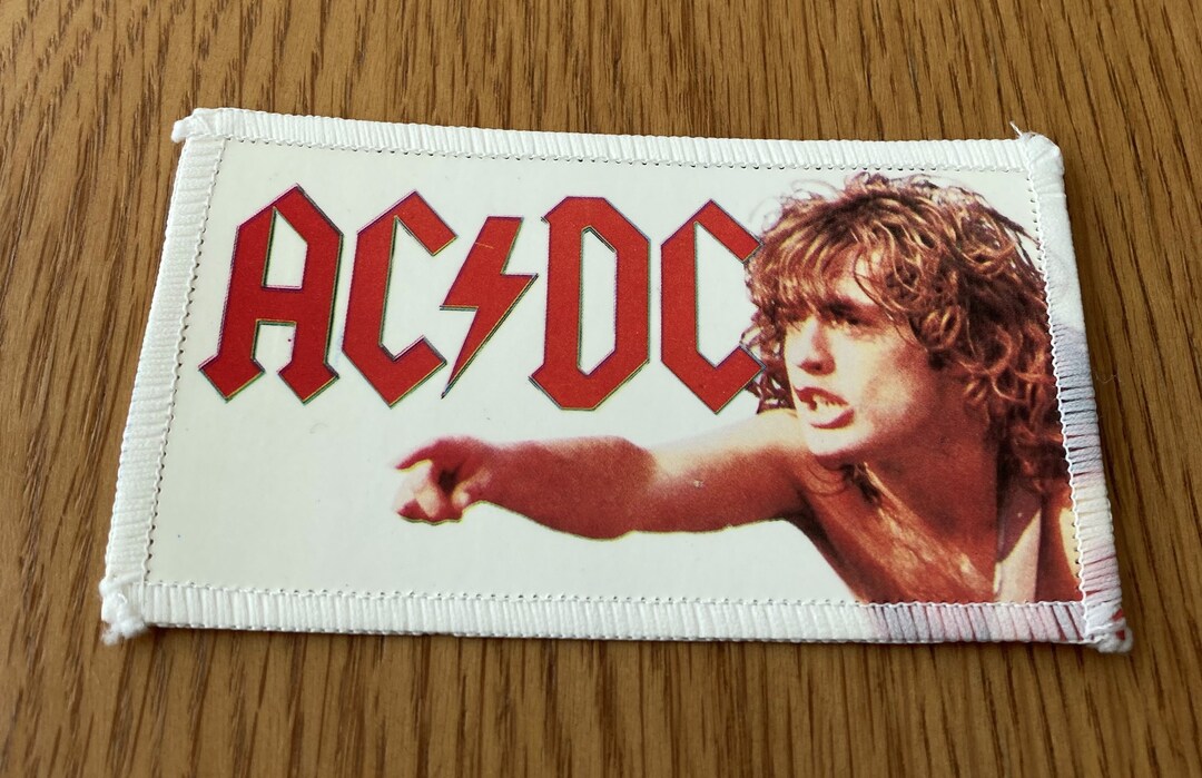 AC/DC Angus Young Vintage Sew on Photo Style Patch Made in the UK in ...