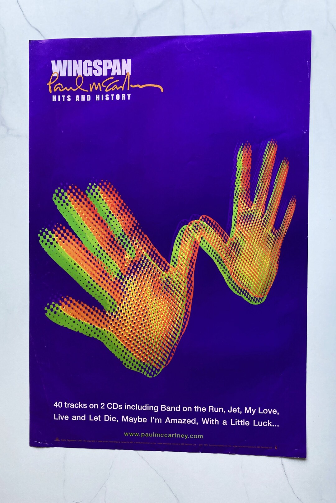 Paul Mccartney Wingspan Original 2001 Double Sided Promo Shop Display ...
