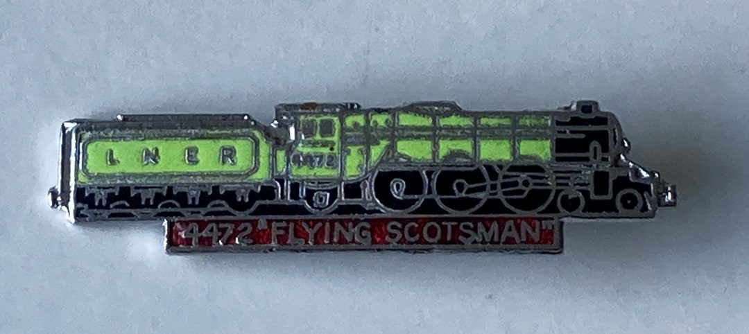 4472 Flying Scotsman Train Shaped Vintage Enamel Pin Badge Railway ...