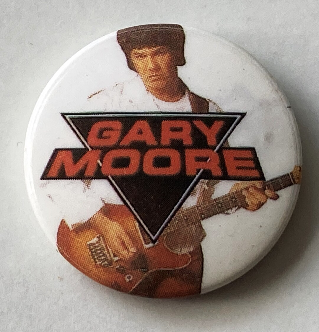 Gary Moore Small Vintage Button Style Metal Pin Badge From the 1980's ...