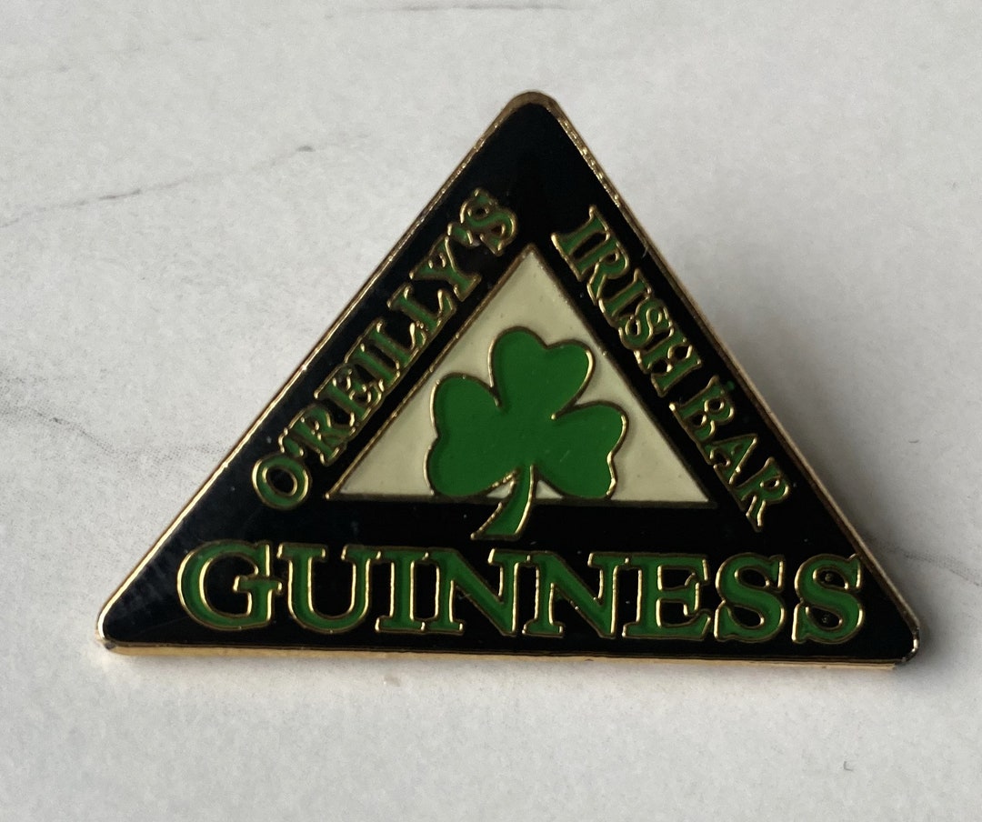 GUINNESS O'reilly's Bar Vintage Shaped Metal Pin Badge Made in the 1990 ...