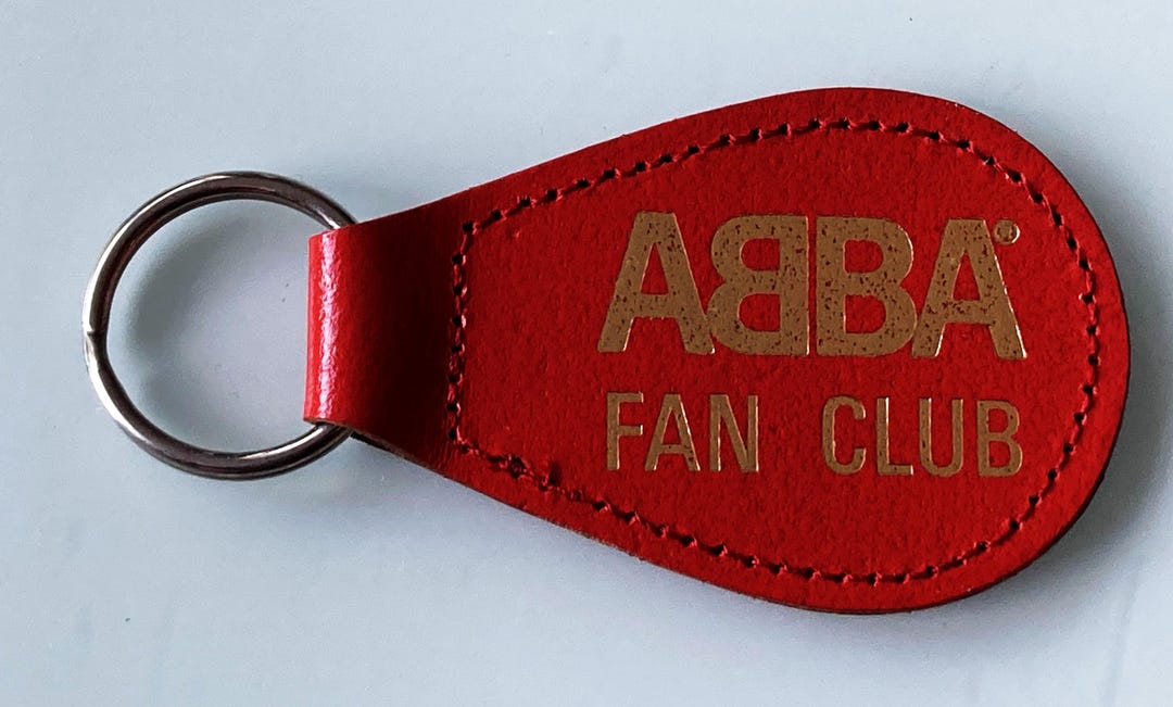ABBA Fan Club Leather Keyring / Key Fob From the 1970's Retro Pop Music ...