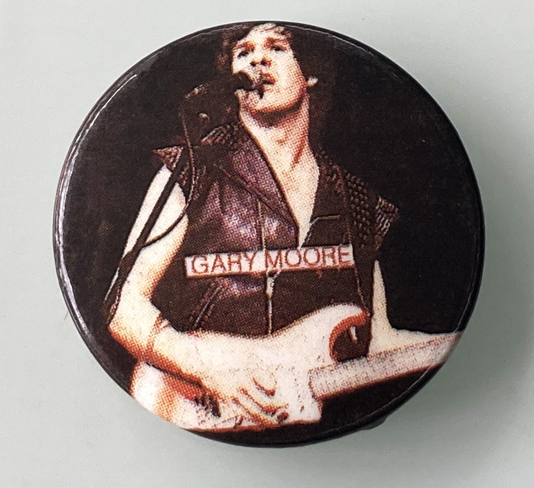 Gary Moore Small Vintage Button Style Metal Pin Badge From the 1980's ...