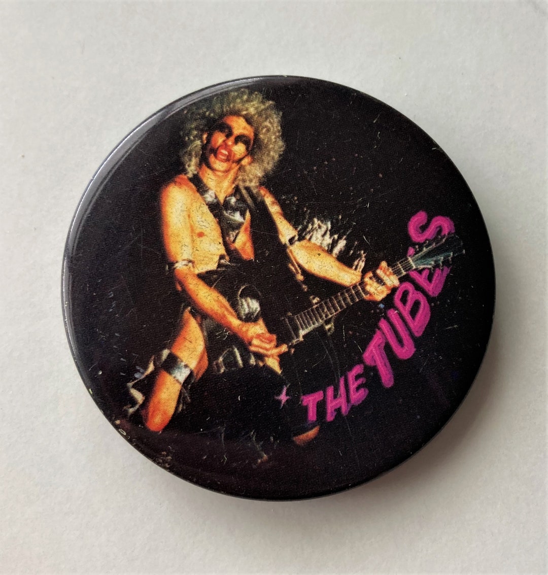 THE TUBES Large Vintage Metal Pin Badge Pinback Made in the UK in the ...