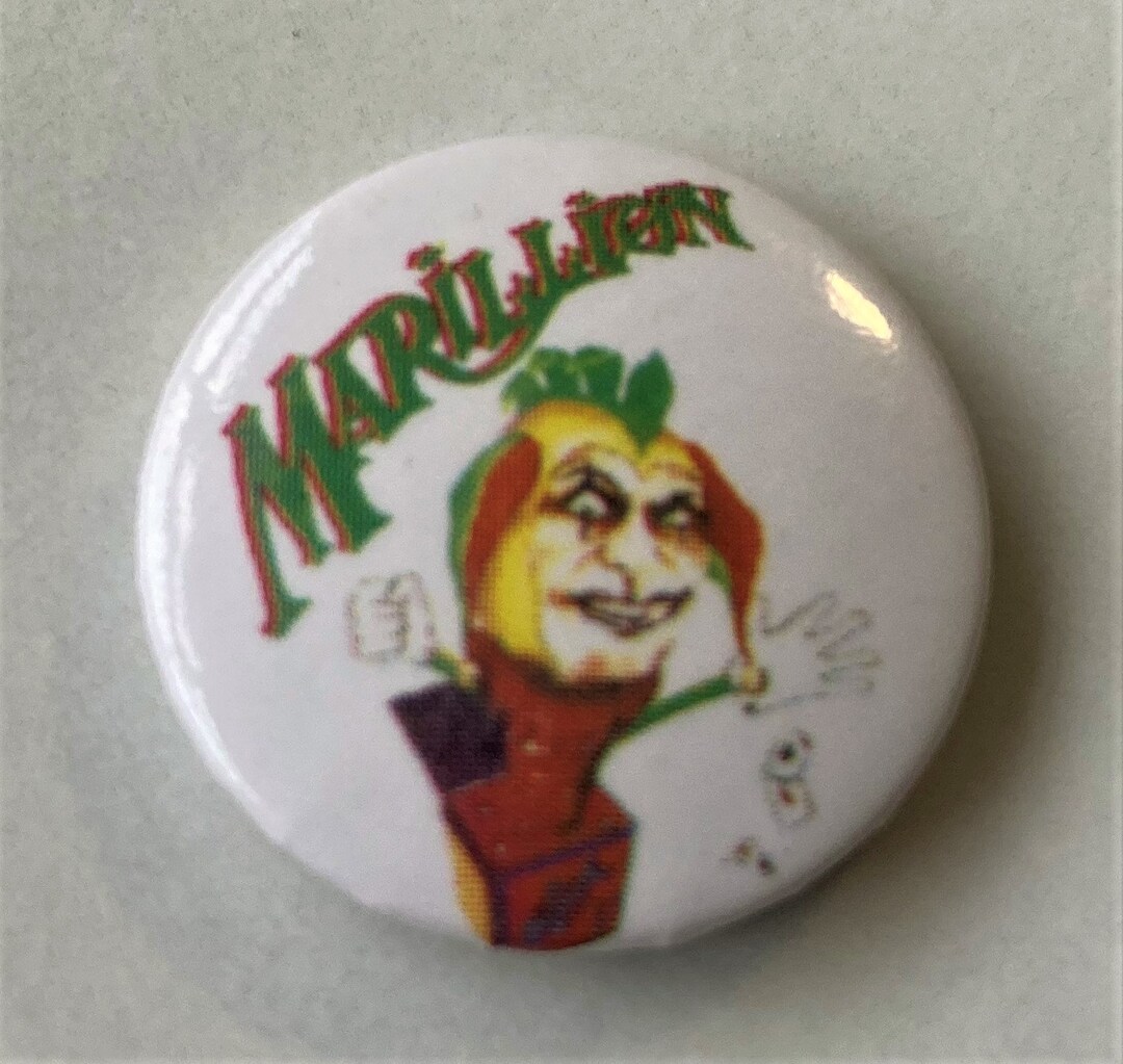 Marillion Jester Vintage Button Style Pin Badge From the 1980's Made in ...