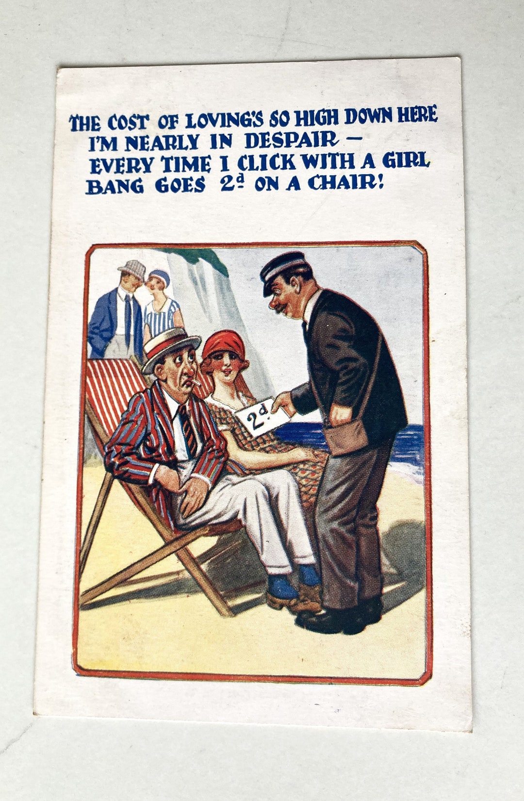 Vintage Novelty Picture Postcard 1929 UK Postmark Rude Saucy Seaside ...