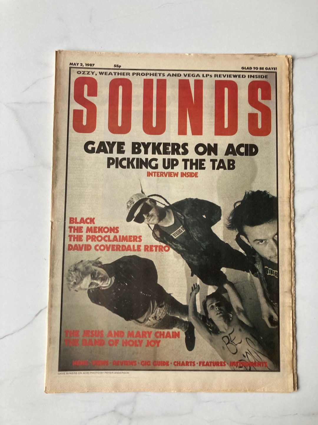 Sounds UK Music Magazine May 1987 Gaye Bykers on Acid Cover Article ...