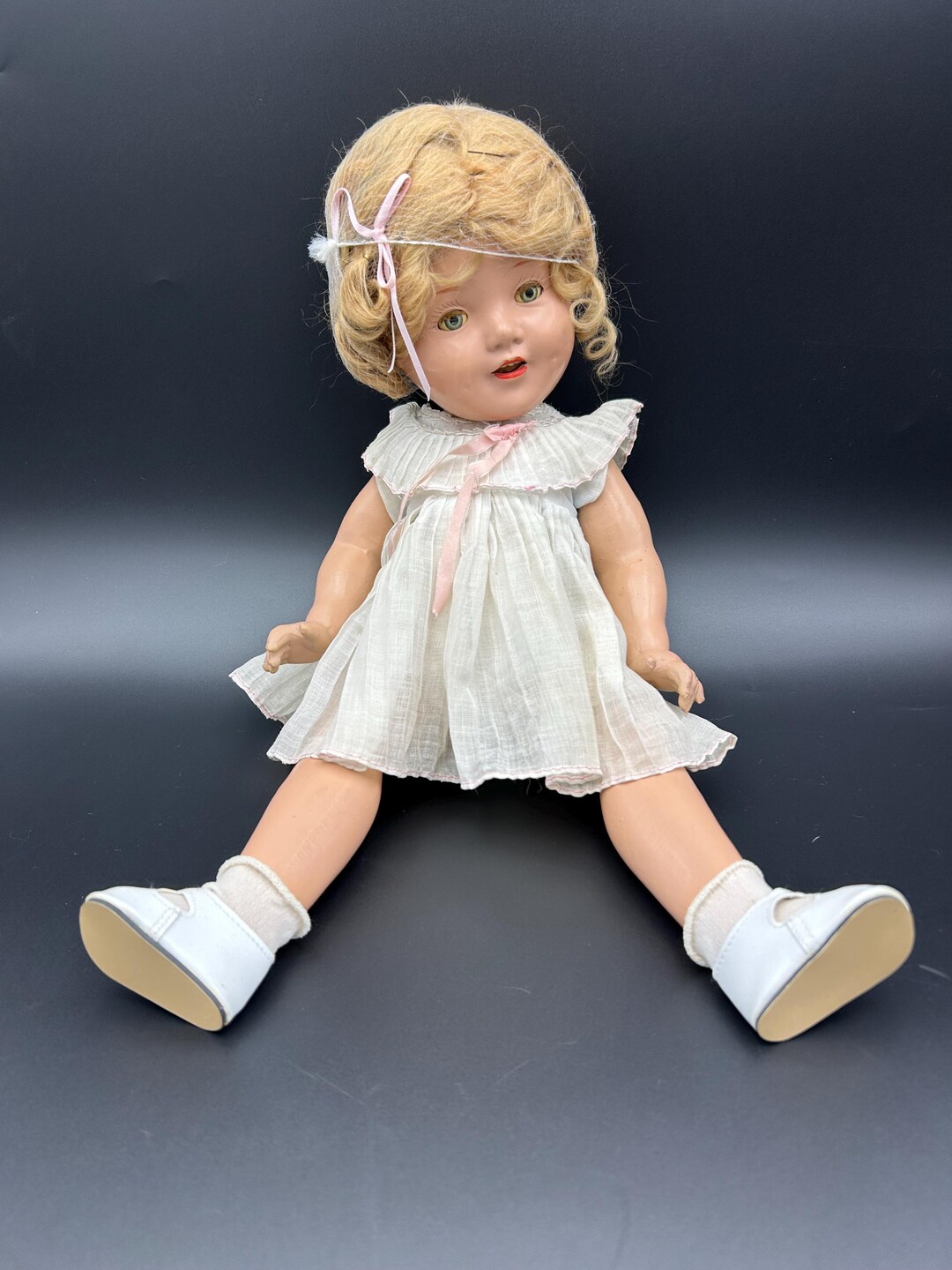 Shirley Temple Doll 19 Inches, Unmarked; Hollywood Character Doll From ...