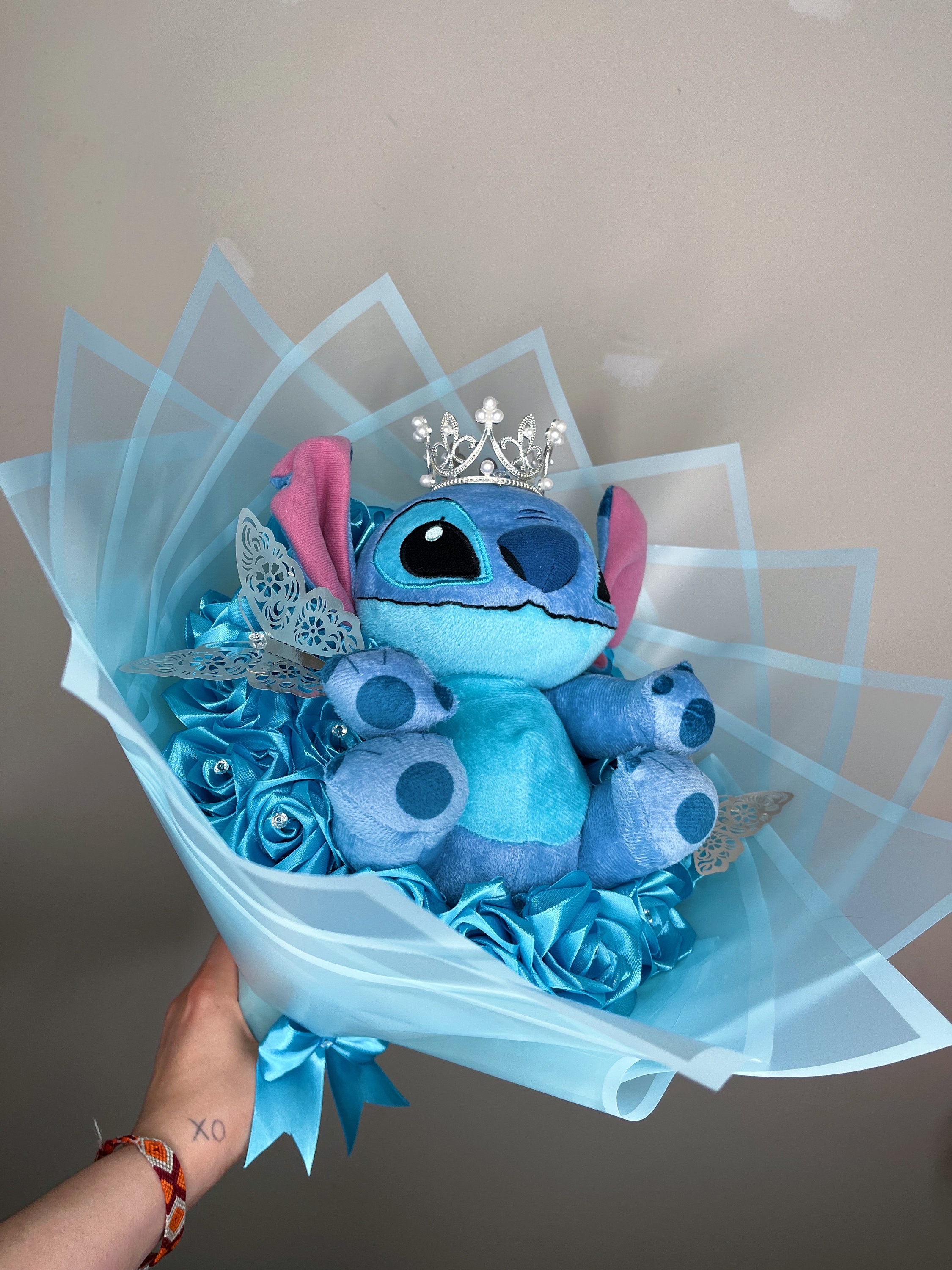 Eternal Flower Bouquets includes Stitch Plushie - Etsy