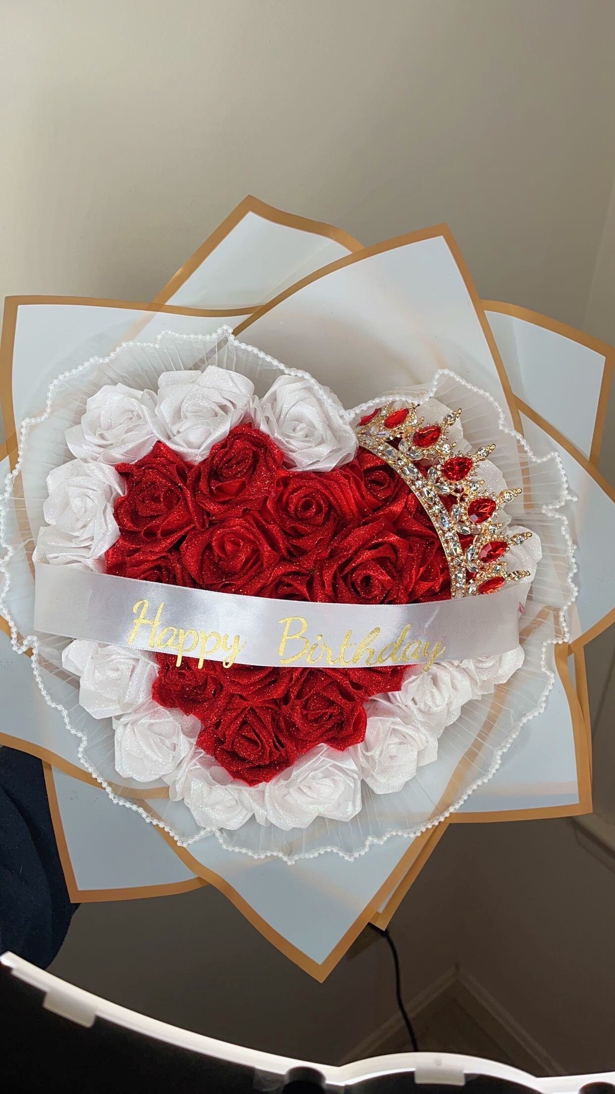 Eternal Heart Shaped Flower Bouquets includes Luxury Crown - Etsy