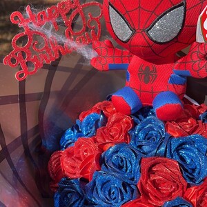 Eternal Spider-man Flower Bouquets plushie Included - Etsy