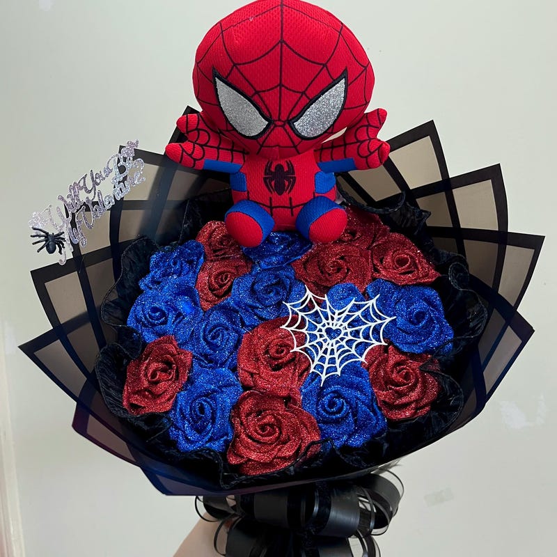 Spiderman Rose Bouquets - Etsy