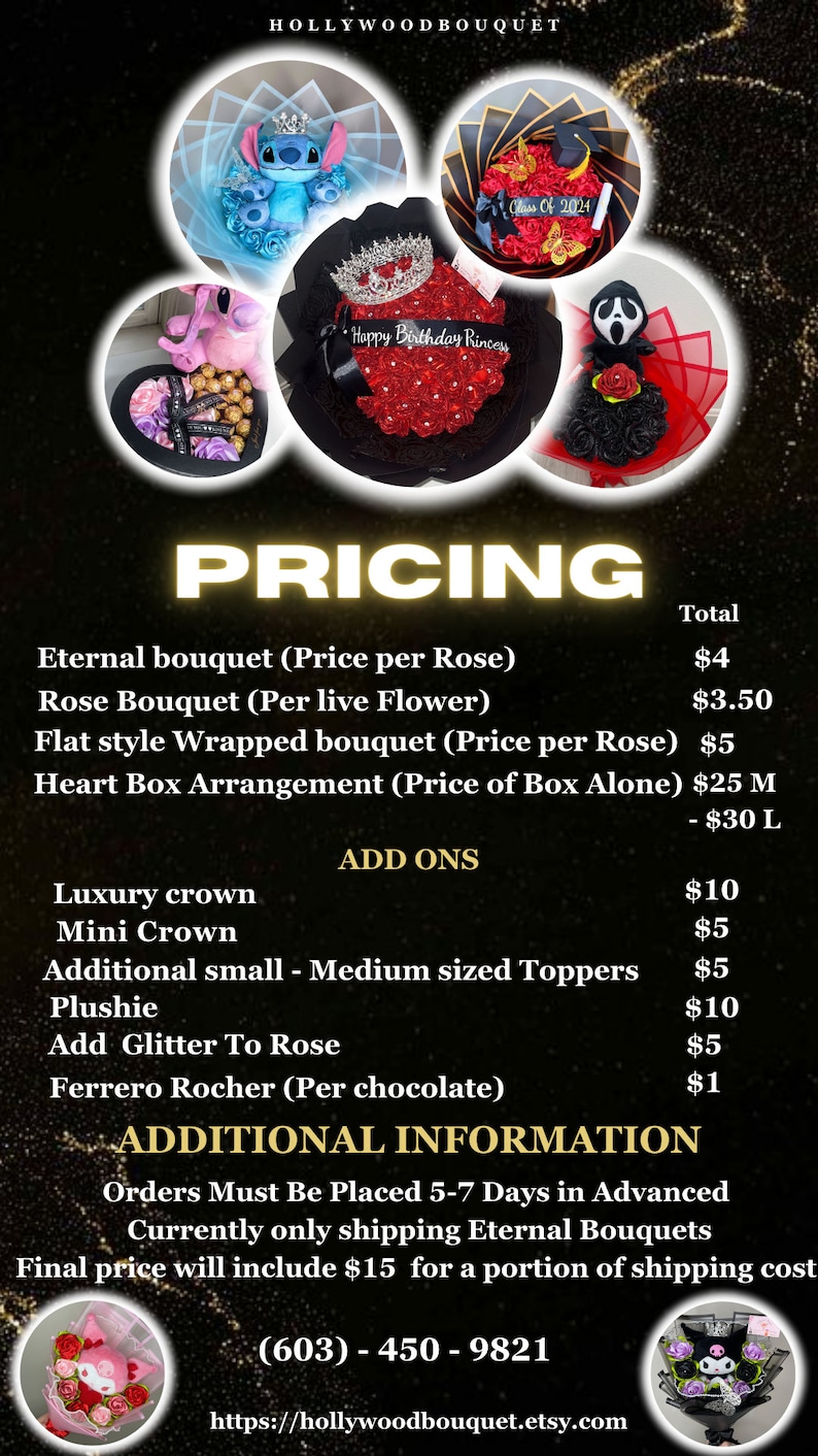 Eternal Flower Bouquets - Etsy